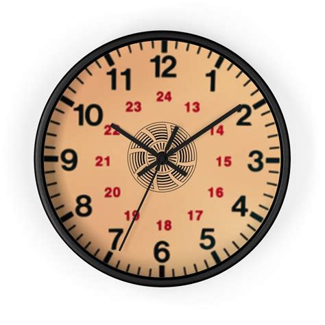 12 And 24 Hour Clock Military Time Clock 24 Hour Military Wall Clock Military Analog Clock