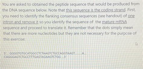 Solved You Are Asked To Obtained The Peptide Sequence That Chegg Com