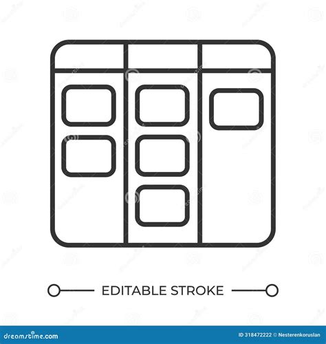 Kanban Flowchart Linear Icon Stock Vector Illustration Of Workflow