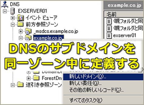 Dnsのサブドメインを定義する（同一ゾーン中に定義する方法）：tech Tips ＠it