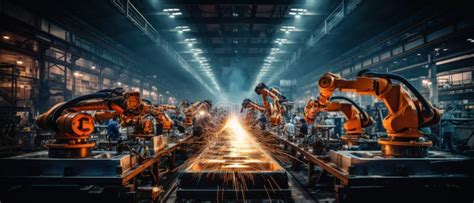 Industrial Robot Works Automatically In Smart Autonomous Factory Post