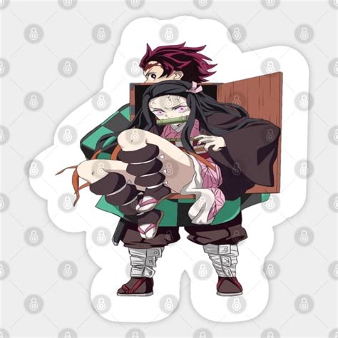 Tanjiro And Nezuko From Demon Slayer Demon Slayer Anime Sticker Teepublic