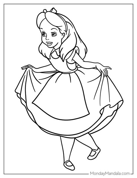 Wonderland Coloring Pages Printable Alice In Wonderland Art Projects