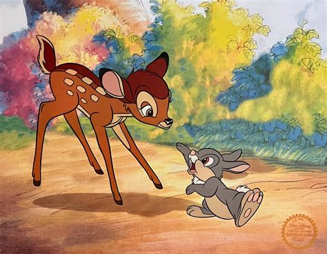 Disney Bambi With Thumper Sericel Animation Art Forgotten Treasurez®
