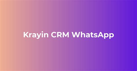 Krayin Crm Whatsapp