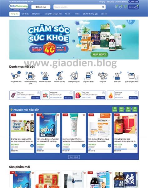 Template Bán Hàng Thực Phẩm Chức Năng