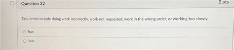 Solved Question 322 ﻿ptstask Errors Include Doing Work