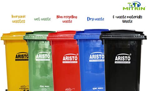 Mitrin Durable Dustbin With A Secure Lid And Large Size 240 Liter