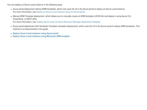 Deploy The Azure Local Instance Azure Portal Deployment And