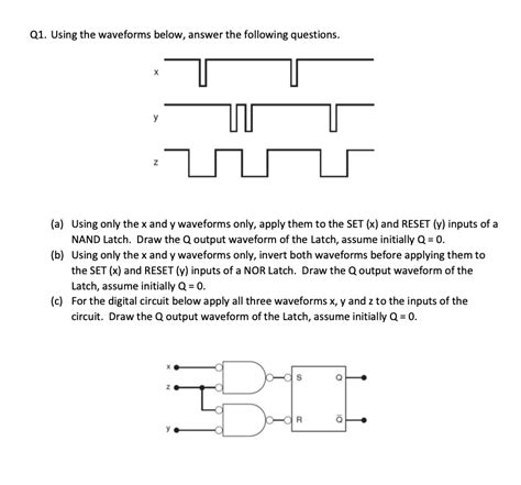 SOLVED Q Using The Waveforms Below Answer The Following Questions A Using Only The X And