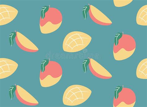 Seamless Pattern With Mango Stock Vector Illustration Of Fabric