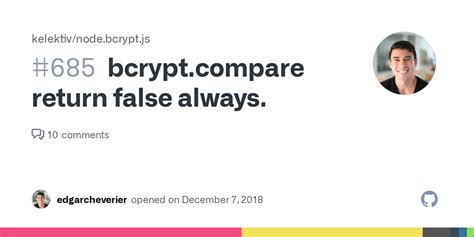 Bcrypt Compare Return False Always Issue 685 Kelektiv Node Bcrypt