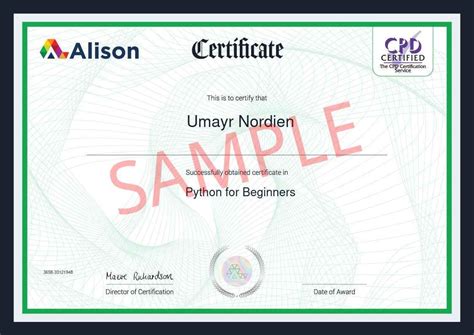 Umayr Nordien On Linkedin Completed Python For Beginners Certification From Alison
