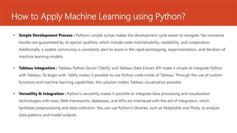 Ppt A Dive Into Machine Learning Using Python Elevating User Experience Powerpoint