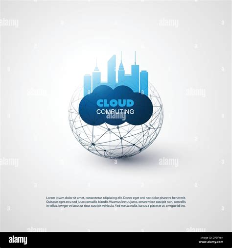 Cloud Computing And Smart City Design Concept Digital Network Communication Technology