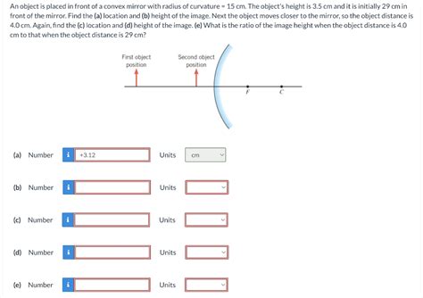 Solved An Object Is Placed In Front Of A Convex Mirror With Chegg
