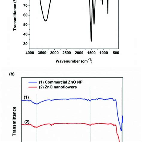 The Ft Ir Spectra Of Zno Nanoflowers A Before And B After Download Scientific Diagram