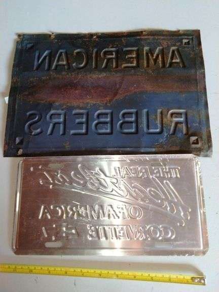 American Rubbers Metal Sign 14x10 And Corvette 12x6 Metal Sign Metzger Property Services Llc