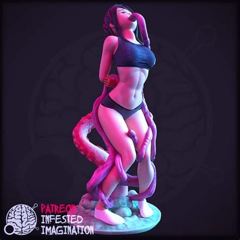 👧 Anime Girl Abused By Tentacles・ Stl File For ・cults
