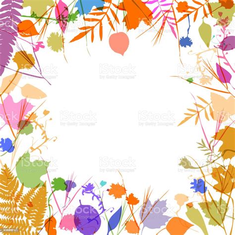 꽃의 화 환 꽃 사각 프레임 자연 디자인 꽃 단풍 봄 여름 디자인 초대 결혼식 인사말 카드에 대 한 라벤더 퍼플 블루 핑크 아이 보 리 실루엣 흰색 배경 벡터 가을에 대한