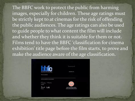 The British Board Of Film Classification Pptx