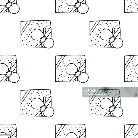 크리스마스 선물 상자 패턴입니다 표면 디자인에 아름 다운 선물 상자입니다 감싸는 아름 다운 스칸디나비아 스타일 선물 기념일에 대한 스톡 벡터 아트 및 기타 이미지 Istock