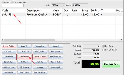 Shopify Point Of Sales Delete Remove An Item SooPOS Support