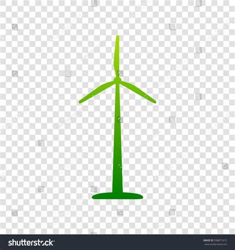 Wind Turbine Logo Sign Vector Green Stock Vector Royalty Free