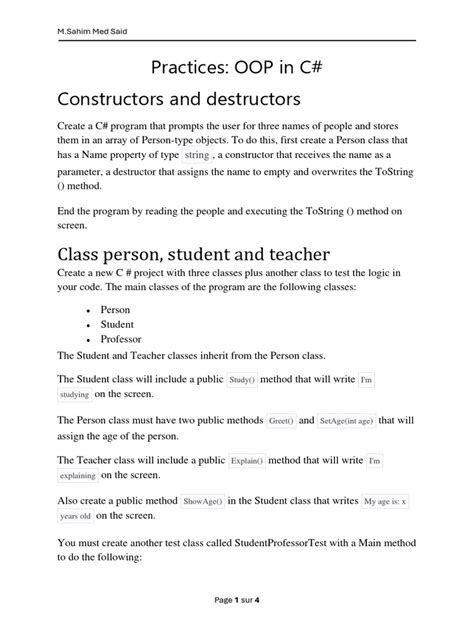 Practices C Pdf Method Computer Programming Class Computer