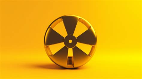 Illustration Of A 3d Radioactive Symbol Against A Black Studio