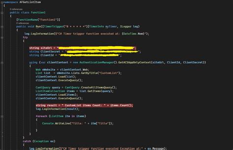 Sharepoint List Operation With Time Trigger Azure Function