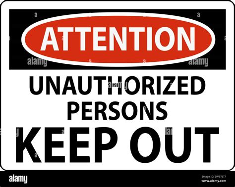 Access Is Forbidden To Unauthorized Persons Stock Vector Images Alamy