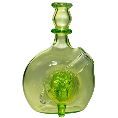 Lokee Green Rig With Skull Green American Made Water Pipe Up N Smoke