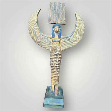 Egyptian Goddess Maat Open Wings Statue Blury Color Best T Made In