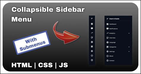 User Friendly Navigation Build A Collapsible Sidebar Menu Using Javascript