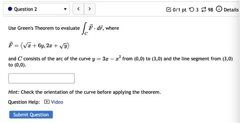 Solved Use Green S Theorem To Evaluate CFdr Where Chegg