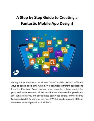 A Step By Step Guide To Creating A Fantastic Mobile App Design