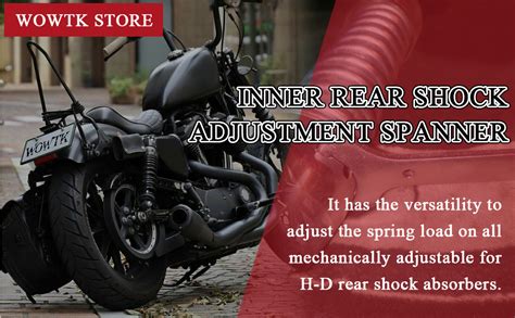 Wowtk Rear Shock Adjustment Spanner Universal Spanner Wrench Tool For Harley Softail