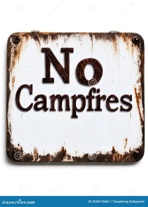 No Campfires Sign White Background Wallpaper Safety Prohibition Warning