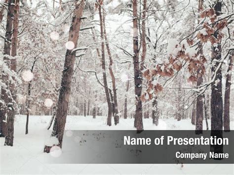Falling Snow Powerpoint Template Falling Snow Powerpoint Background