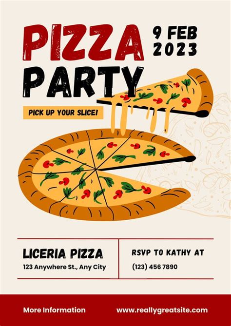 Free Custom Printable Pizza Poster Templates Canva