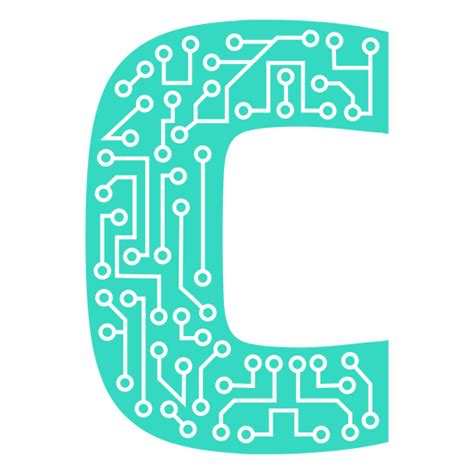 The Letter C Is Made Up Of Circuit Boards Png And Svg Design For T Shirts
