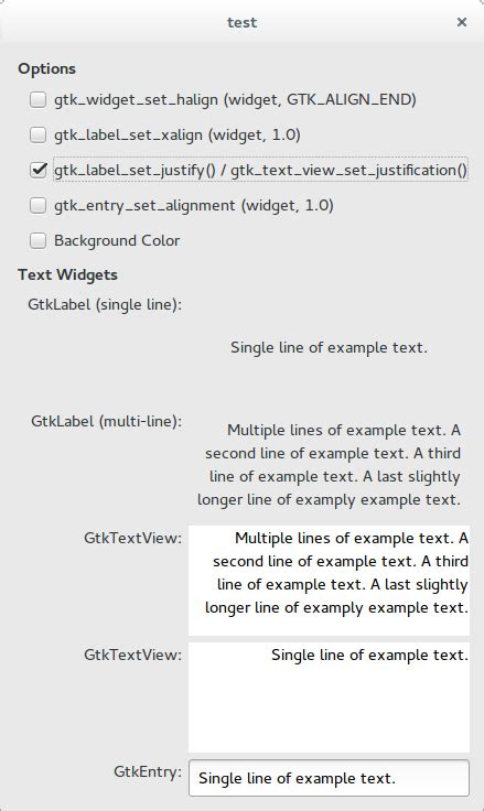 Gtk Aligning Justification In Text Widgets Murrays Blog