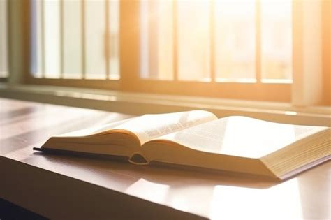 Premium Photo Open Book Table Row Generate Ai