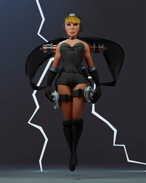 Character Sculpt Apex Legends Wattson With A Touch Of Marvels Storm Blender