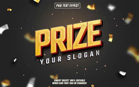 Premium Psd Prize Text Effect Font Editable Typography 3d Text