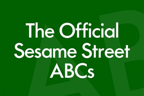 Download The Official Sesame Street Abcs Font For Free More Fonts