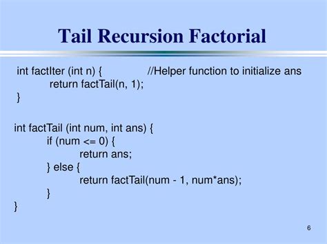 Ppt Data Structures Csci 132 Spring 2014 Lecture 16 Tail Recursion Powerpoint Presentation