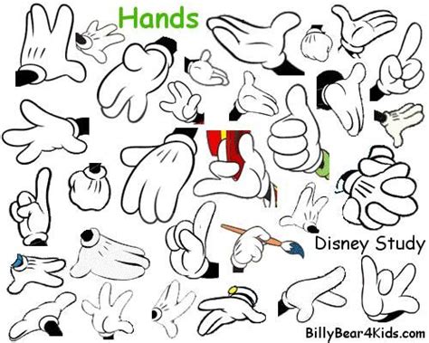 Mickey Mouse Hands Or Gloves Templates Guantes De Mickey Mouse Mano