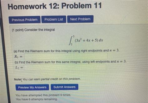 Solved Homework 12 Problem 11 Previous Problem Problem List